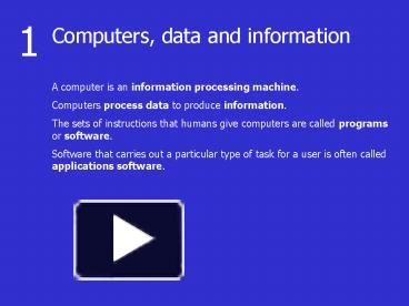 PPT – Computers, data and information PowerPoint presentation | free to ...