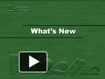 PPT – Whats New PowerPoint presentation | free to view - id: cc935-M2QwZ