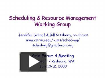 PPT – Scheduling PowerPoint presentation | free to view - id: cc9a-MjBhY