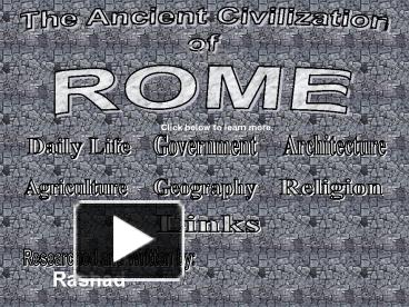 The Ancient Civilization presentation | free to view