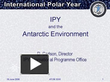 IPY presentation | free to download
