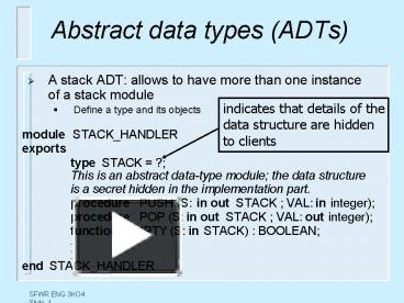 PPT – Abstract data types ADTs PowerPoint presentation | free to view ...
