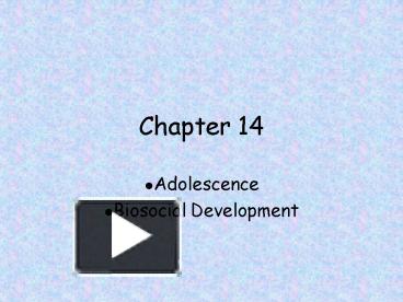Adolescence presentation | free to view