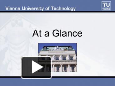 At a Glance presentation | free to view
