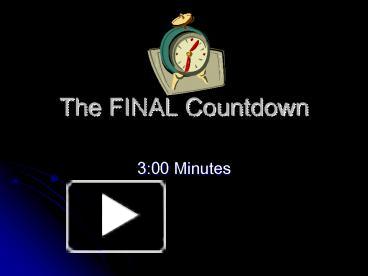 The FINAL Countdown presentation | free to view