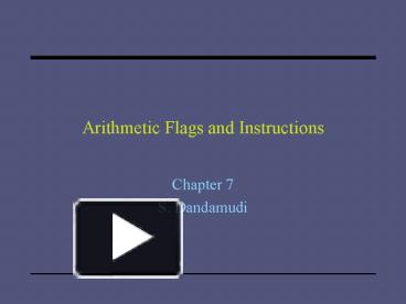 Arithmetic Flags and Instructions presentation | free to view