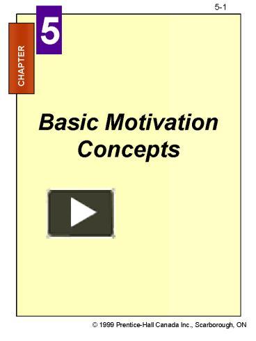 Basic Motivation Concepts presentation | free to view
