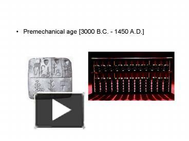 Premechanical age 3000 B'C' 1450 A'D' presentation | free to view