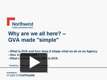 Why are we all here GVA made "simple" What is GVA and how does it shape ...