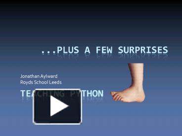 Teaching Python presentation | free to view