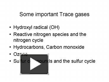 PPT – Some important Trace gases PowerPoint presentation | free to view ...