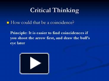 PPT – Critical Thinking PowerPoint presentation | free to view - id ...