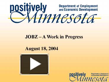 PPT – JOBZ A Work in Progress PowerPoint presentation | free to view ...
