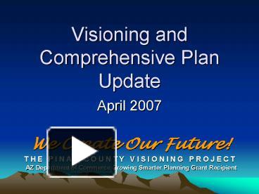 Visioning and Comprehensive Plan Update presentation | free to view