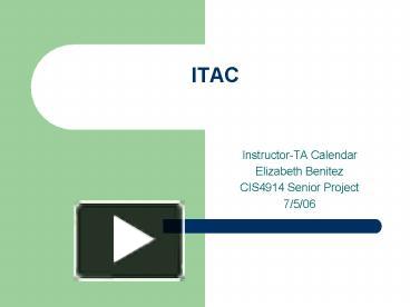 ITAC presentation | free to view