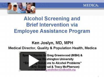 Alcohol Screening and Brief Intervention via Employee Assistance ...