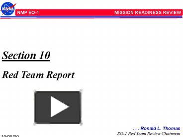 Section 10 Red Team Report presentation | free to view
