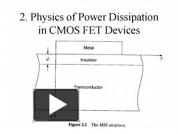 2' Physics of Power Dissipation in CMOS FET Devices presentation | free ...