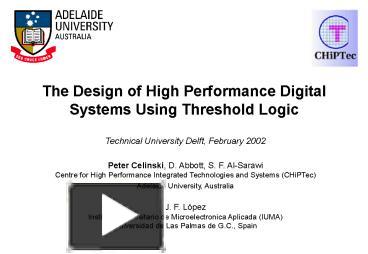 PPT – The Design of High Performance Digital Systems Using Threshold ...
