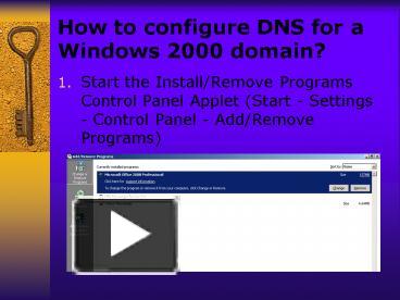 PPT – How to configure DNS for a Windows 2000 domain PowerPoint ...