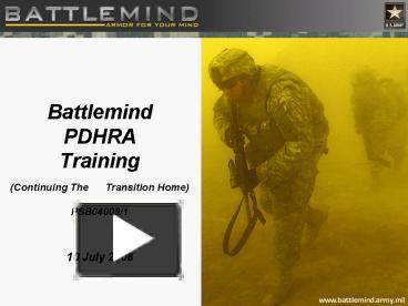 Battlemind presentation | free to view