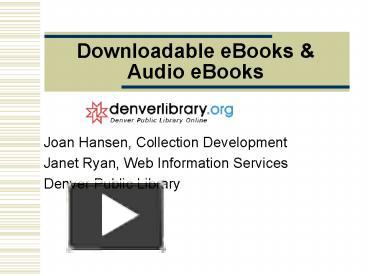PPT – Downloadable eBooks PowerPoint presentation | free to view - id ...