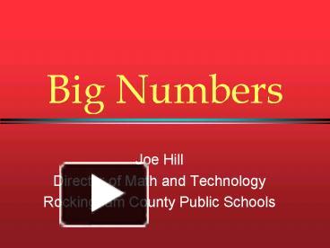 Big Numbers presentation | free to view