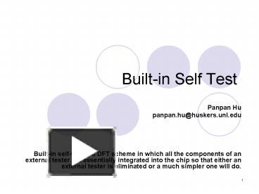 Builtin Self Test presentation | free to view