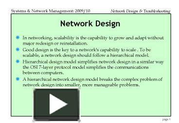 PPT – Network Design PowerPoint presentation | free to view - id: d0fab ...