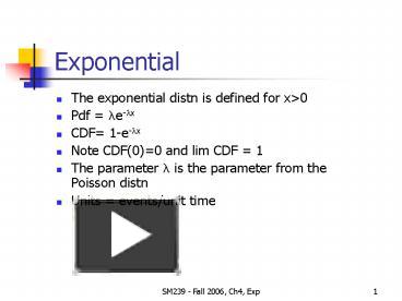 PPT – Exponential PowerPoint presentation | free to view - id: d1780-ZDc1Z