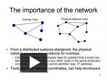 PPT – The importance of the network PowerPoint presentation | free to ...