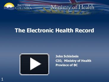 PPT – The Electronic Health Record PowerPoint presentation | free to ...