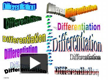 PPT – Differentiation PowerPoint presentation | free to view - id ...