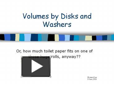 Volumes by Disks and Washers presentation | free to download