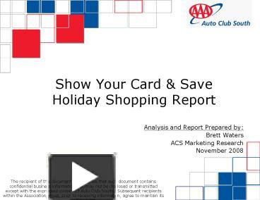 Show Your Card presentation | free to view