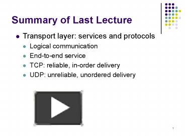 PPT – Summary of Last Lecture PowerPoint presentation | free to view ...