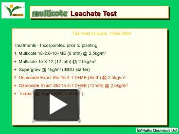 PPT – Leachate Test PowerPoint presentation | free to view - id: d26c9 ...