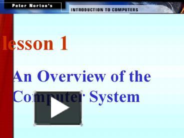 An Overview of the Computer System presentation | free to download