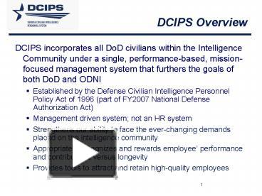 PPT – DCIPS Overview PowerPoint presentation | free to view - id: d2a1a ...