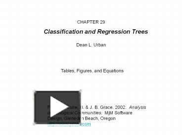 Classification and Regression Trees presentation | free to download