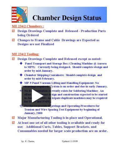 PPT – Chamber Design Status PowerPoint presentation | free to view - id ...
