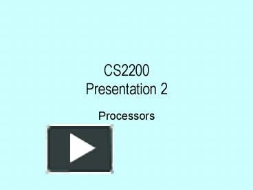 PPT – CS2200 Presentation 2 PowerPoint presentation | free to view - id ...