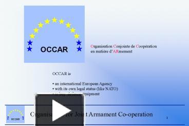 OCCAR Presentation Slides presentation | free to view