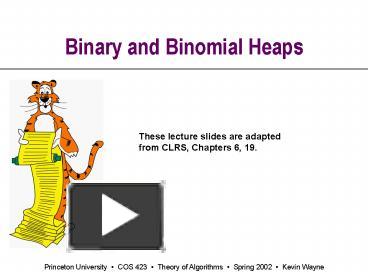 Binary and Binomial Heaps presentation | free to download