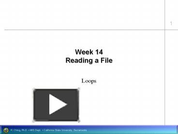 PPT – Week 14 Reading a File PowerPoint presentation | free to download ...