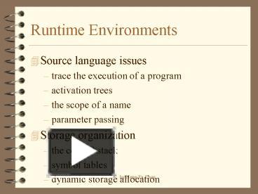 PPT – Runtime Environments PowerPoint presentation | free to download ...