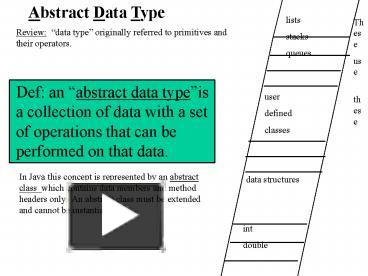 PPT – Abstract Data Type PowerPoint presentation | free to download ...