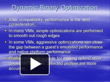 PPT – Dynamic Binary Optimization PowerPoint presentation | free to ...