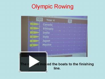 PPT – Olympic Rowing PowerPoint presentation | free to view - id: d4667 ...