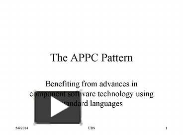 PPT – The APPC Pattern PowerPoint presentation | free to download - id ...
